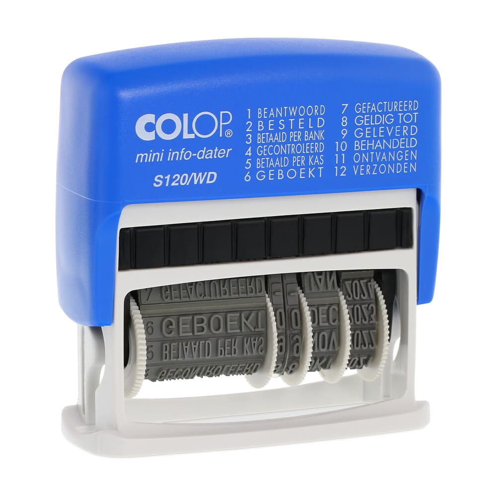 Colop Mini-Info-Dater S 120/WD (41x4 mm - 12 Texte) Deutsch | stempel ...