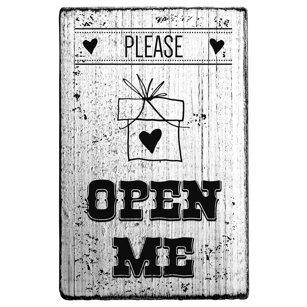 Vintage Stempel Please open me | stempel-versand.ch