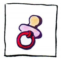 Perma Stempel Holzstempel - Baby Fuss, rechts | stempel-versand.ch